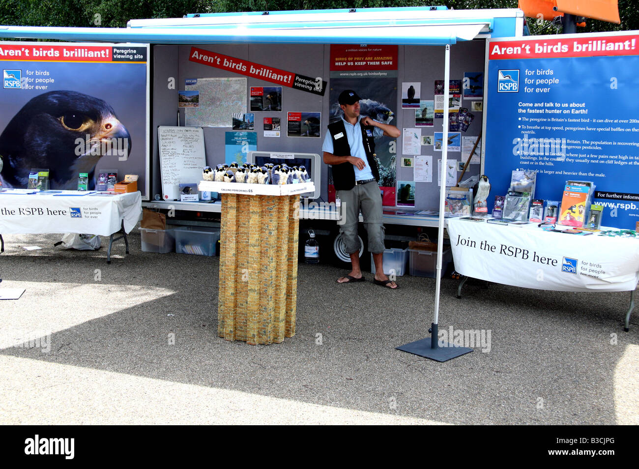RSPB (Royal Society for the Protection of Birds) stand in London Stock ...