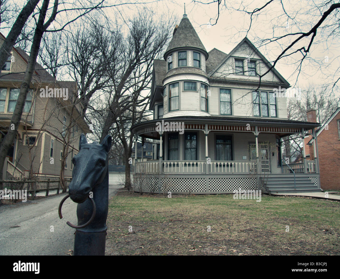 Ernest Hemingway birthplace home. Oak Park. Cook County. Illinois. USA ...