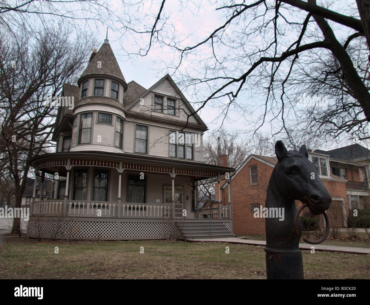 Ernest Hemingway birthplace home. Oak Park. Cook County. Illinois. USA ...