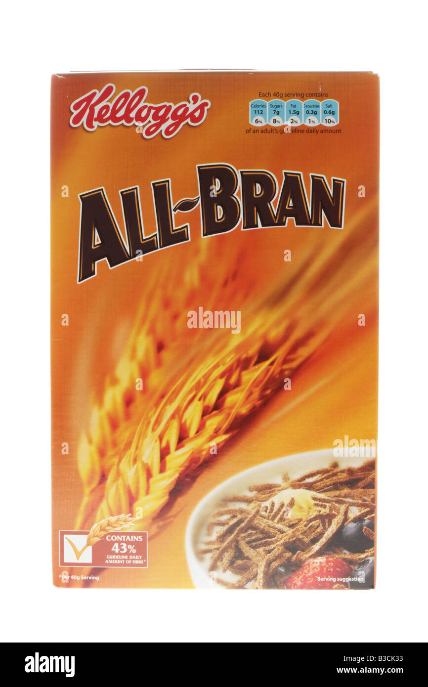 Packet of All Bran Breakfast Cereals Stock Photo - Alamy