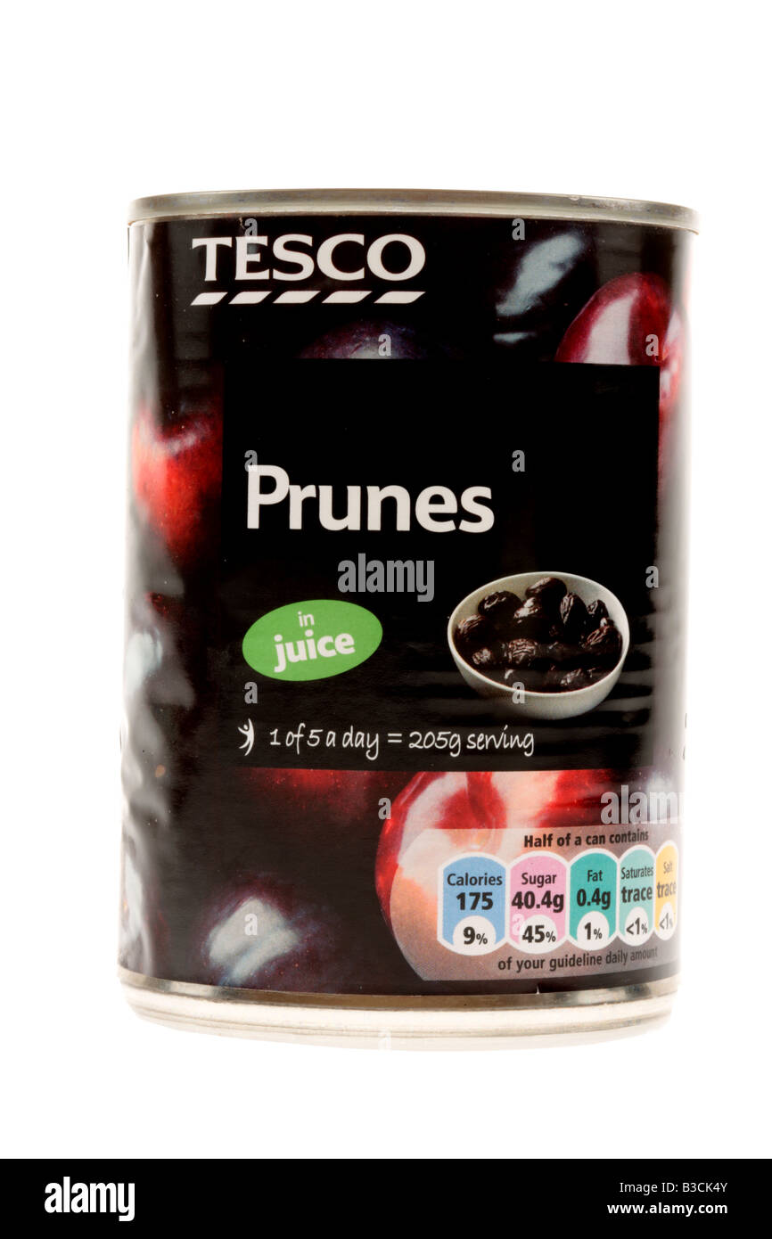 Prunes can tin fruit hi-res stock photography and images - Alamy