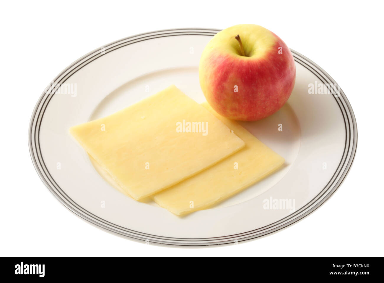 Apple and Low Fat Cheese Stock Photo - Alamy