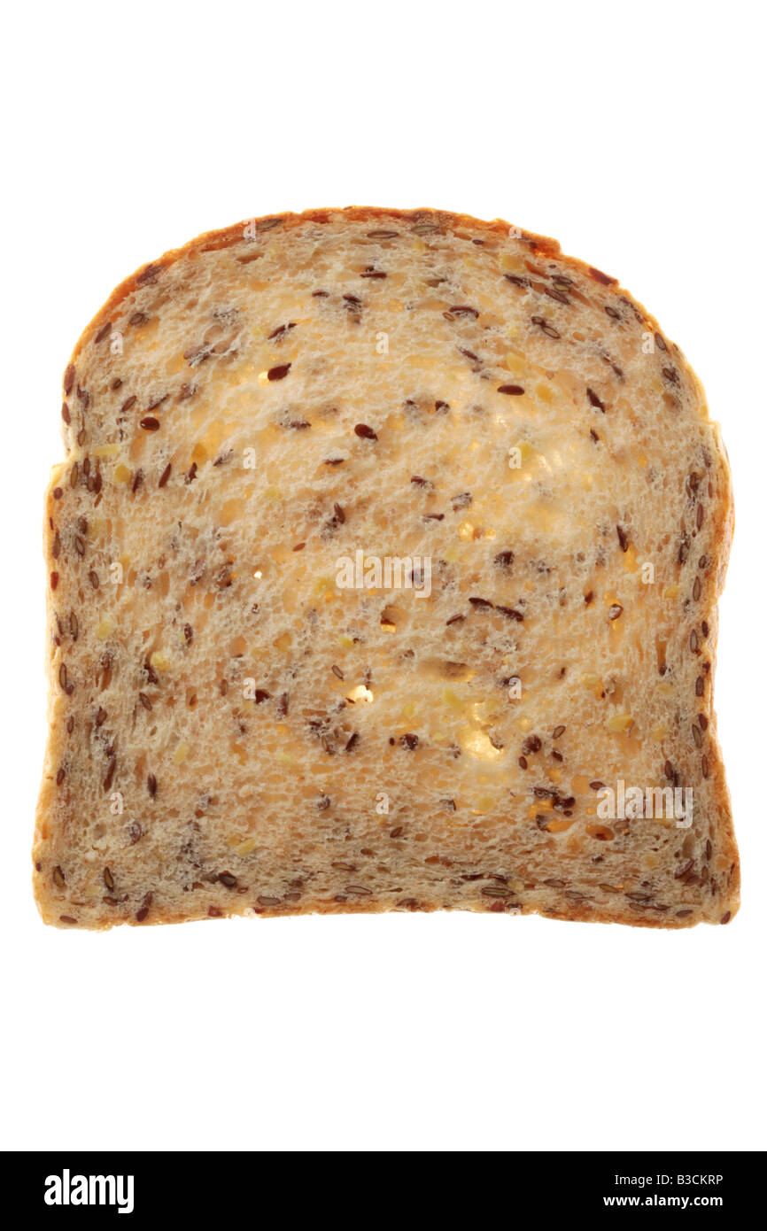 Slice of Soy Linseed Bread Stock Photo - Alamy