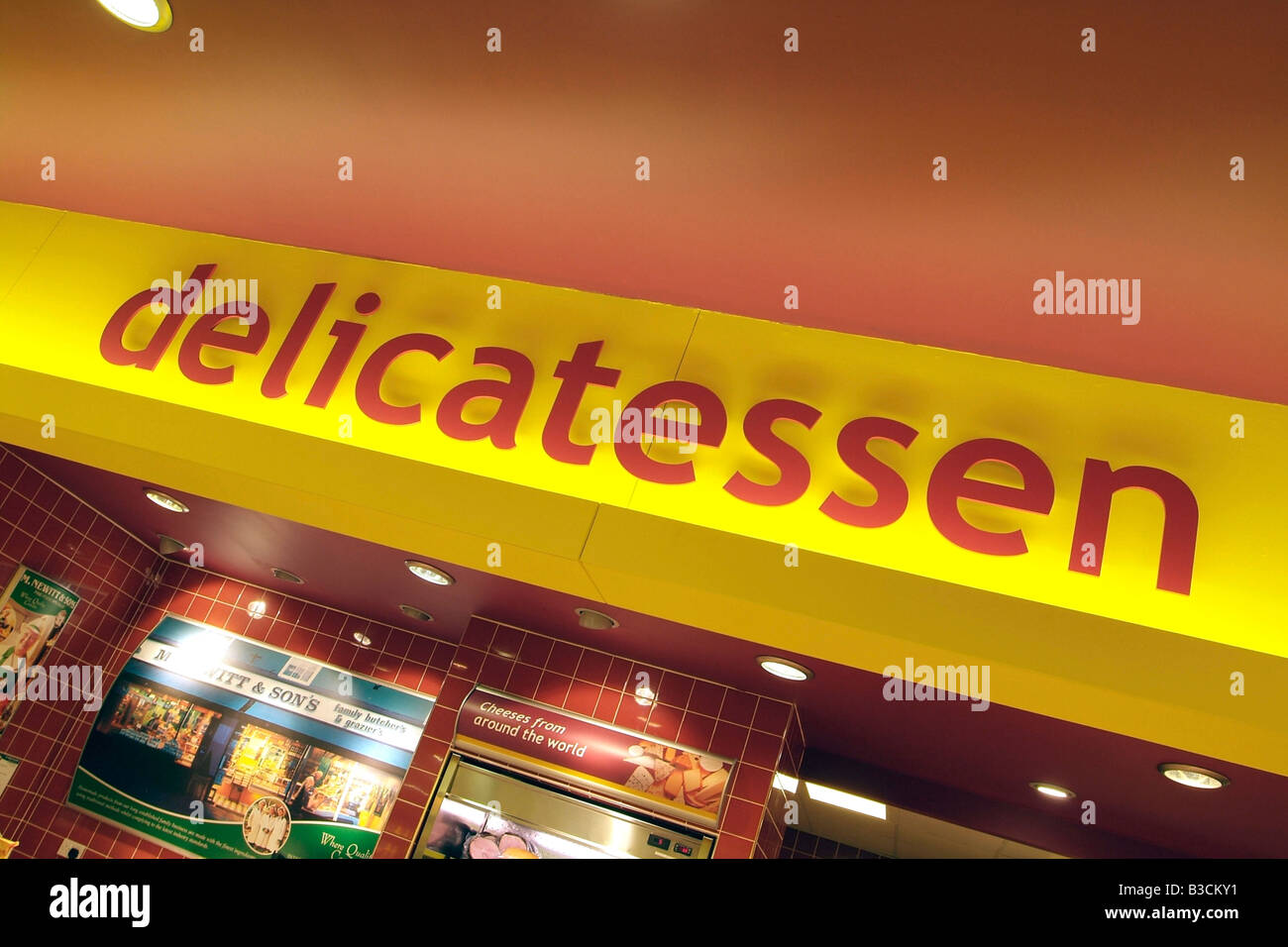 "Delicatessen" signage in a supermarket Stock Photo - Alamy