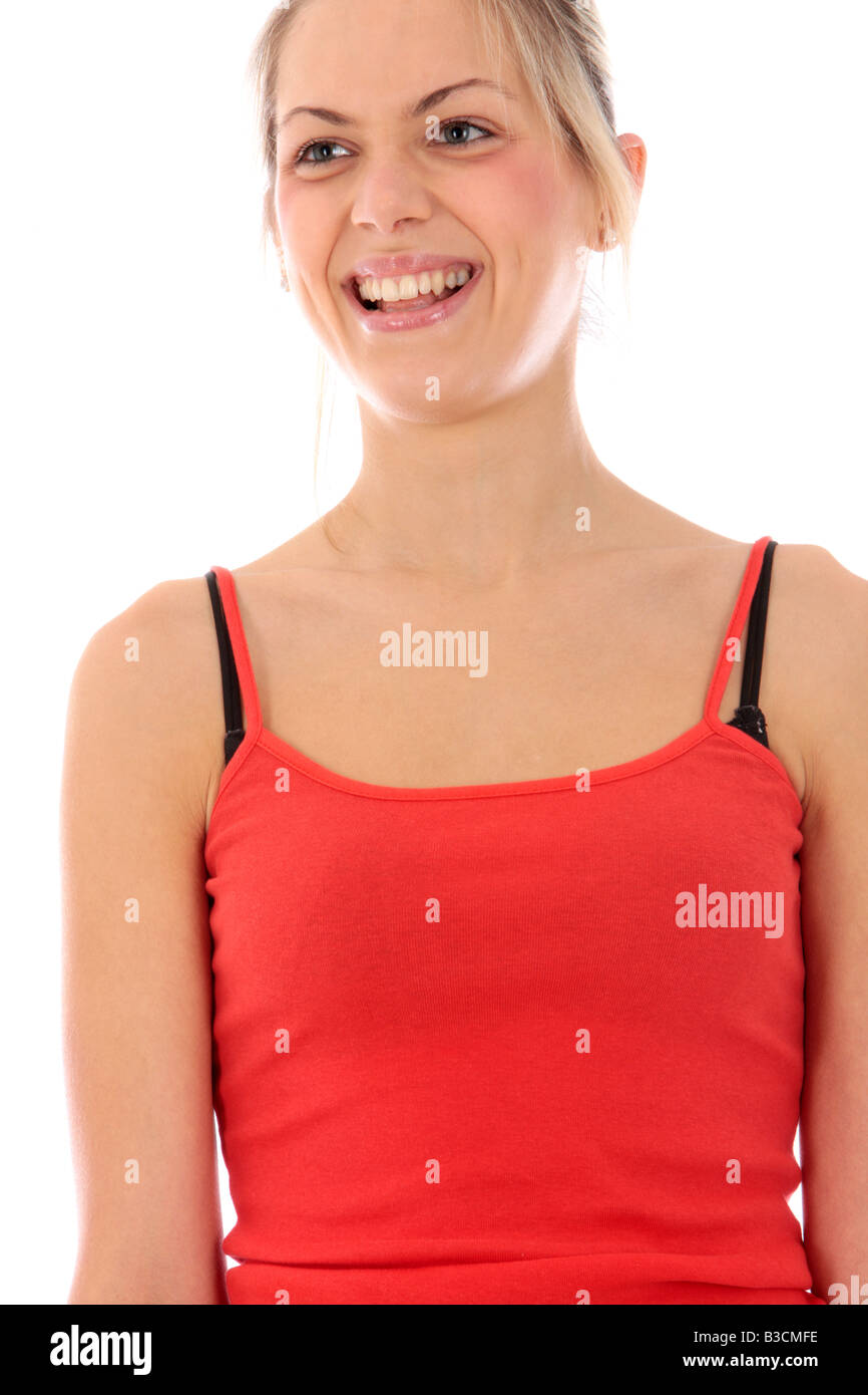 Young Woman Laughing Model Released Stock Photo - Alamy