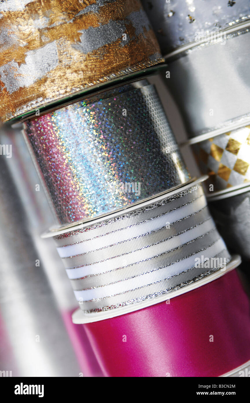 Stacked ribbons, close-up Stock Photo - Alamy