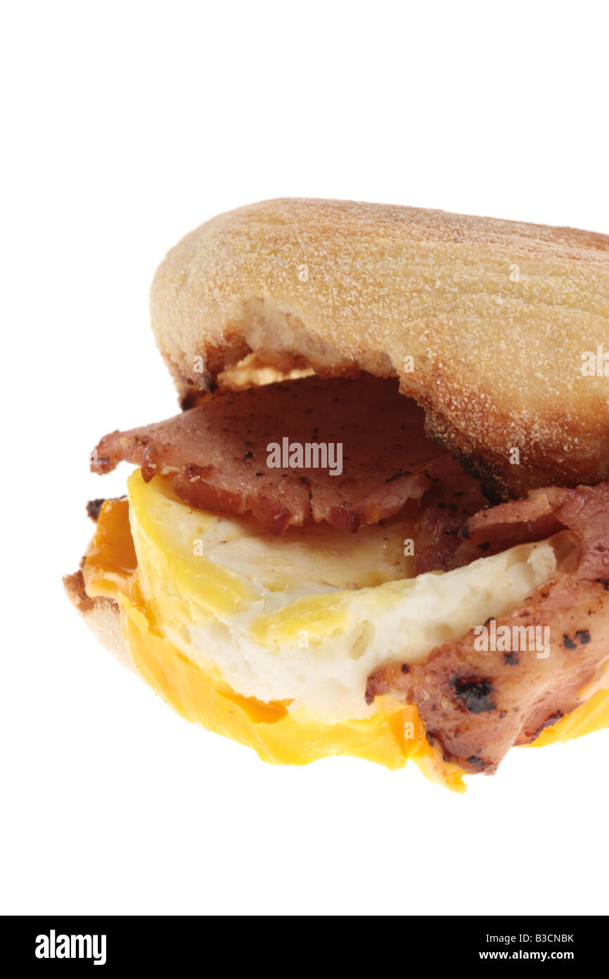 Take Away Bacon and Egg Muffin Breakfast Bun Stock Photo - Alamy