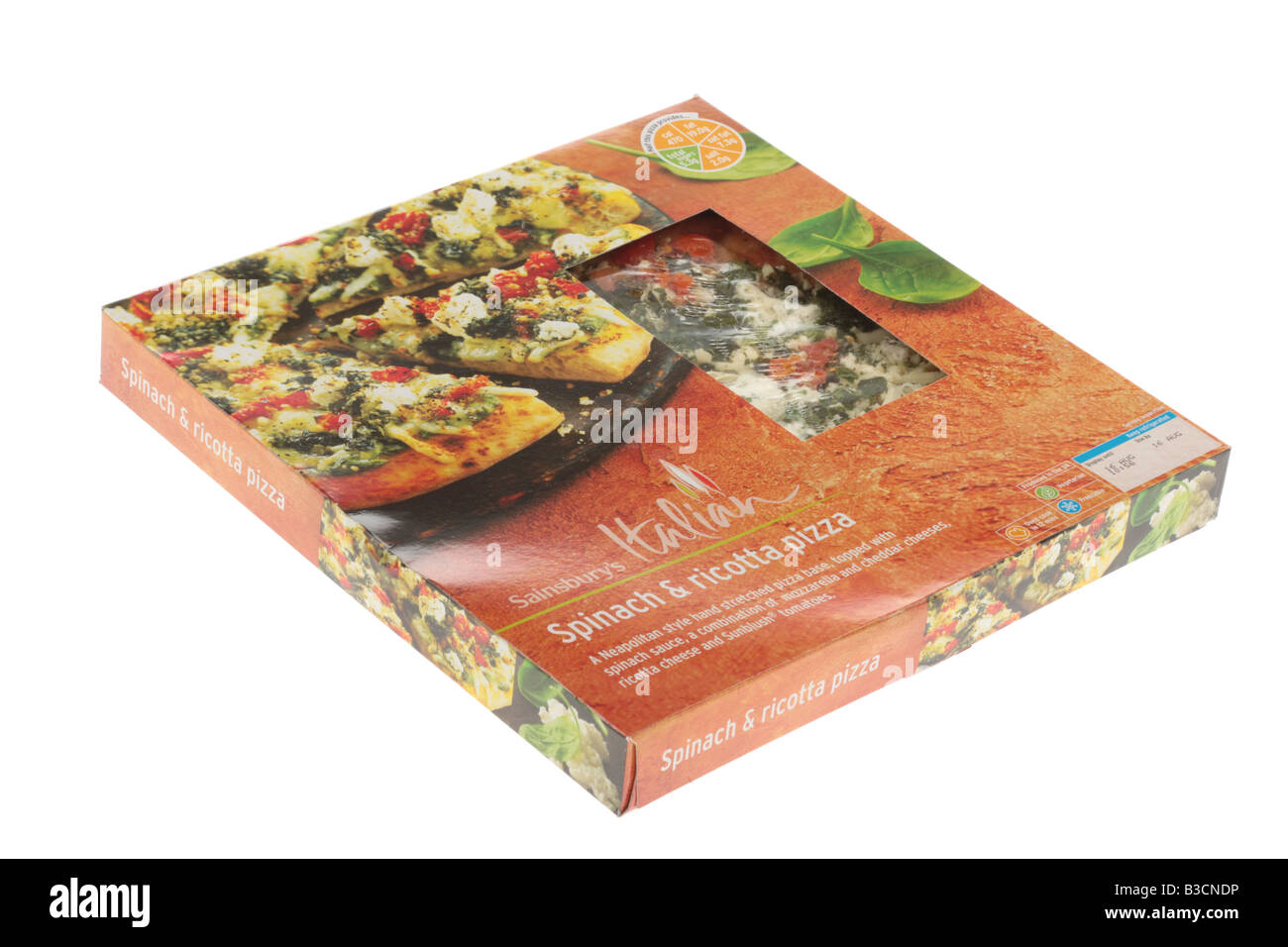 Spinach and Ricotta Pizza Box Stock Photo - Alamy