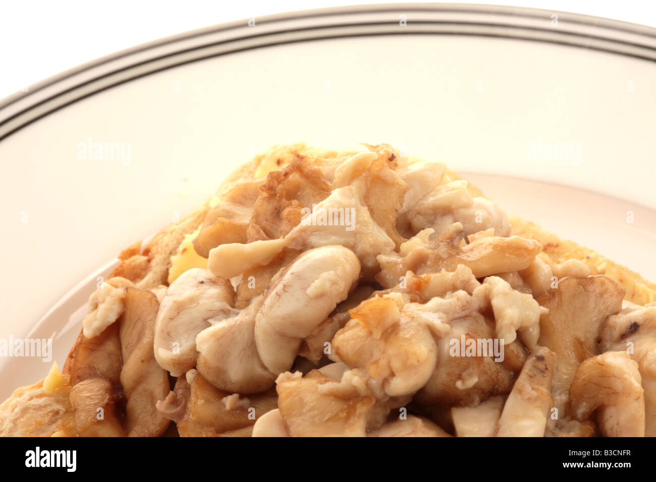 Tinned Healthy Fish Cod Roe On Toast Meal Isolated Against A White ...