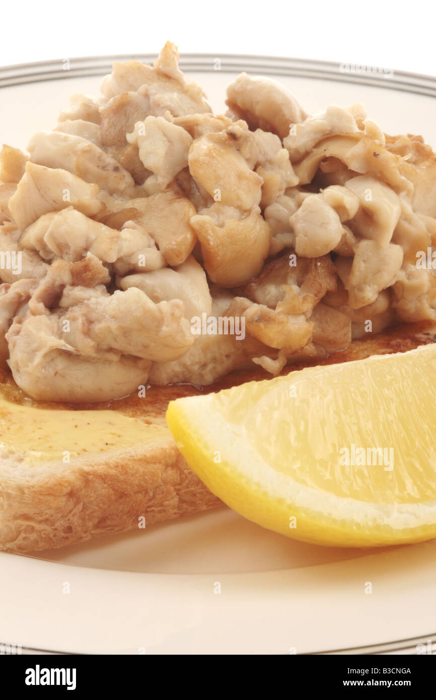 Tinned Healthy Fish Cod Roe On Toast Meal Isolated Against A White ...