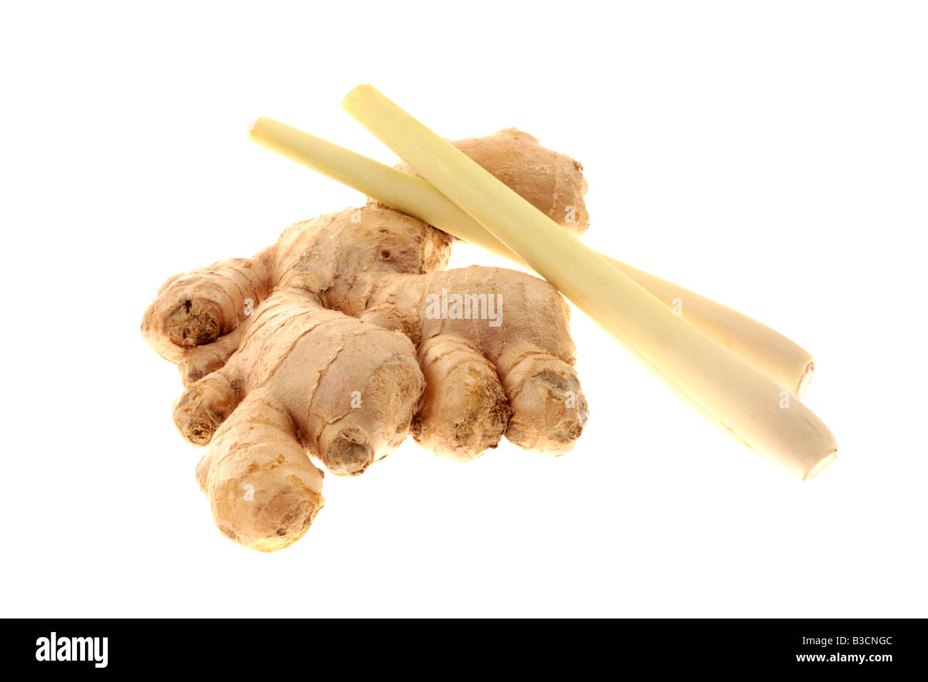 Root Ginger and Lemon Grass Stock Photo - Alamy