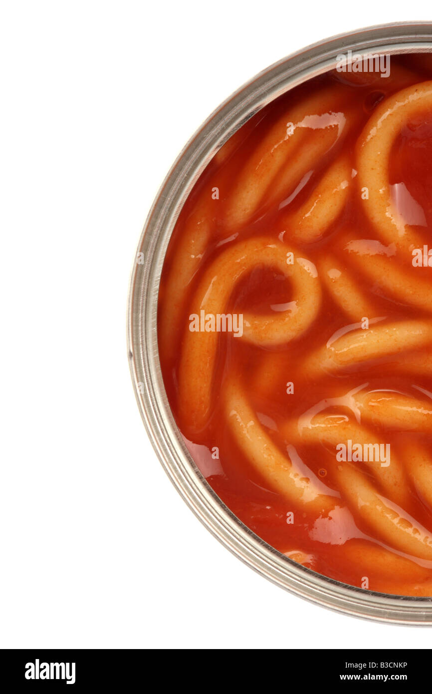 Tin Of Spaghetti Stock Photo - Alamy