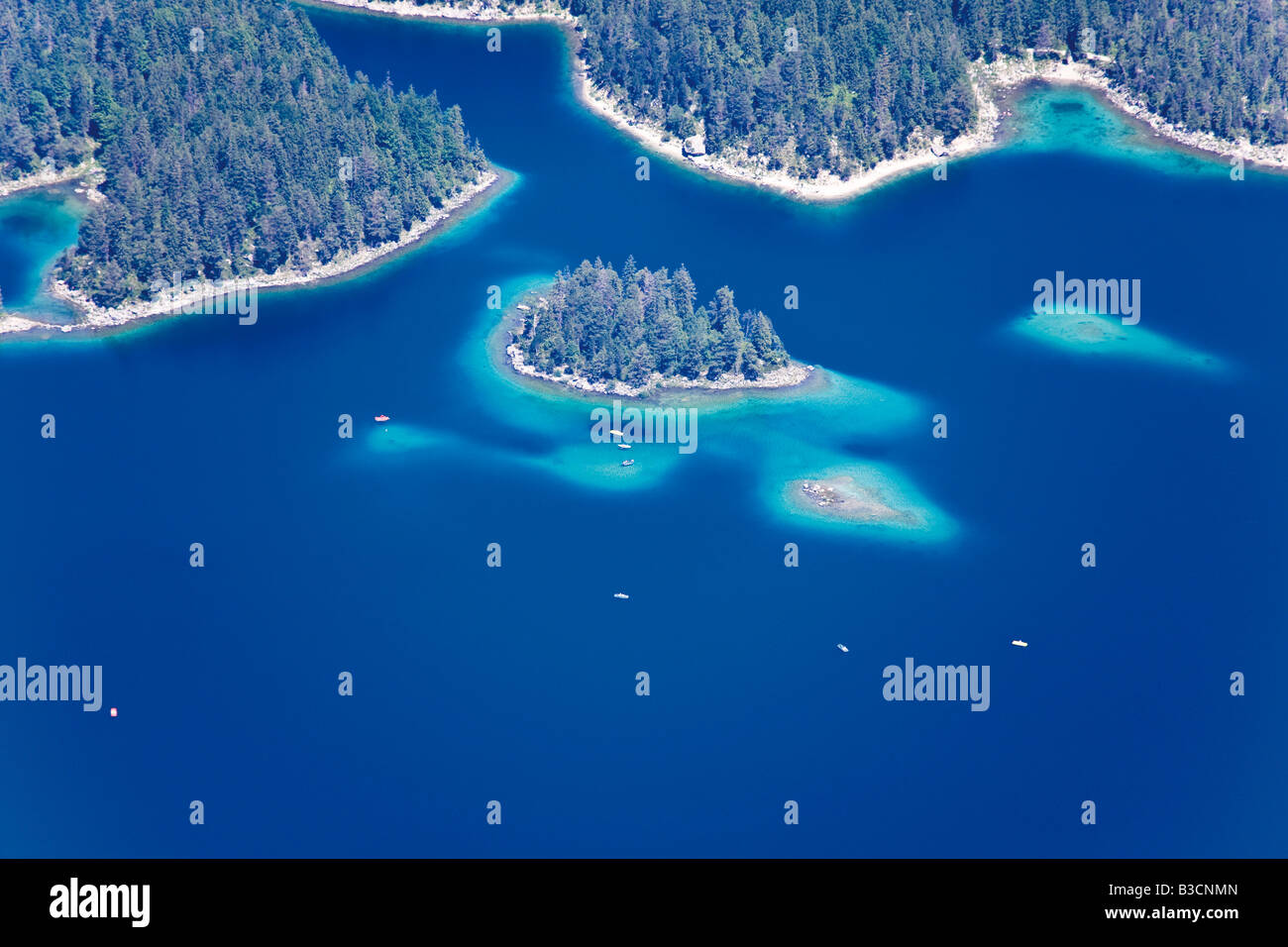 Germany, Bavaria, View of Eib Lake from the Zugspitze Stock Photo - Alamy