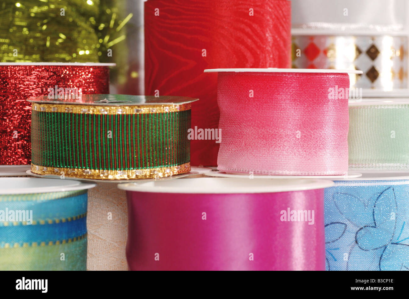 Rolls of ribbon Stock Photo - Alamy