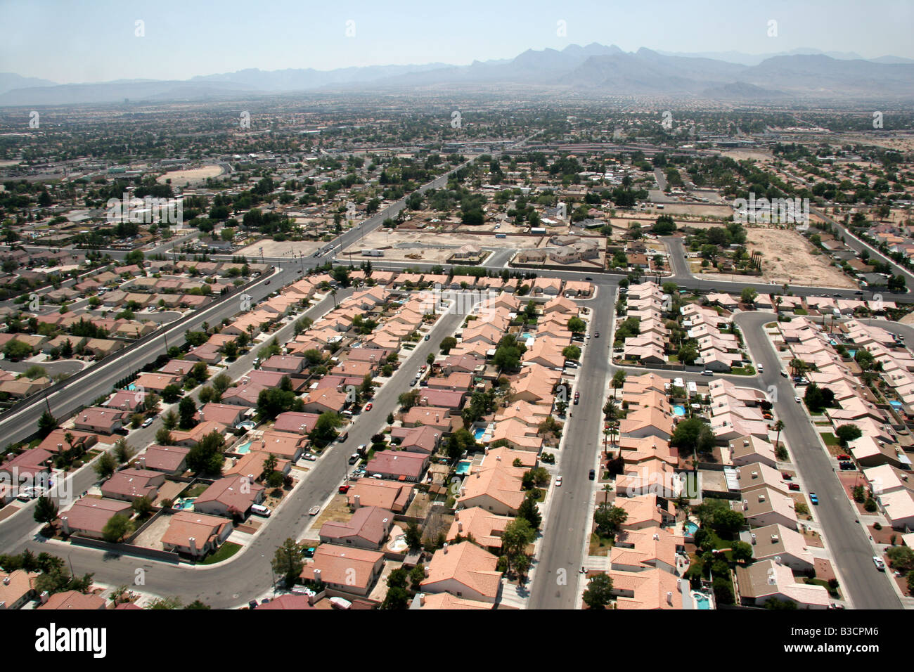 Suburbs and residential streets of Las Vegas Stock Photo - Alamy