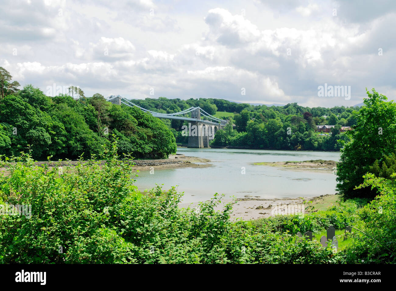 View from Church Island on Anglesey in North Wales looking across the ...