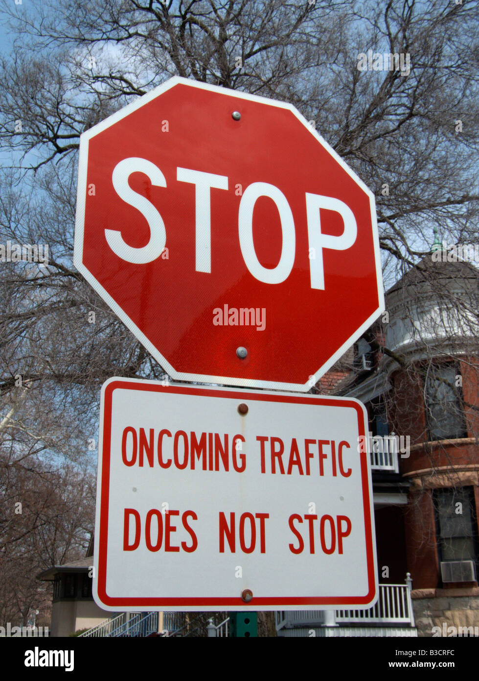 Stop traffic sign. Oak Park. Cook County. Illinois. USA Stock Photo - Alamy