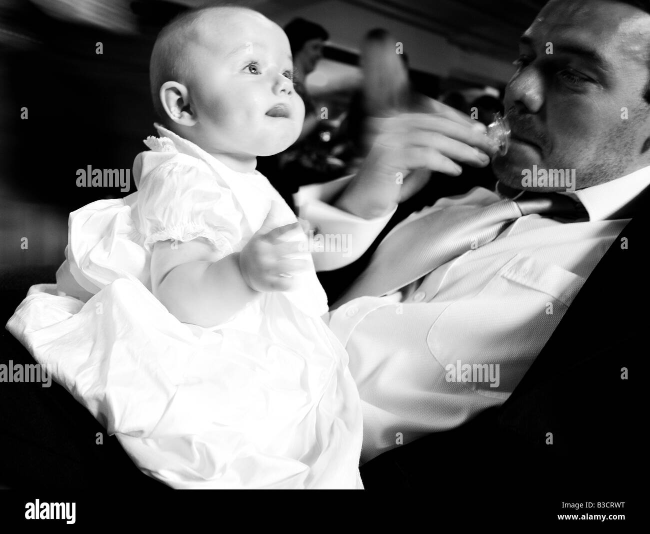 Baby and man Black and White Stock Photos & Images - Alamy