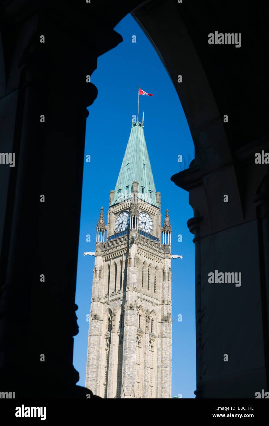 The Peace Tower at Parliament Hill Ottawa Ontario Canada Stock Photo ...