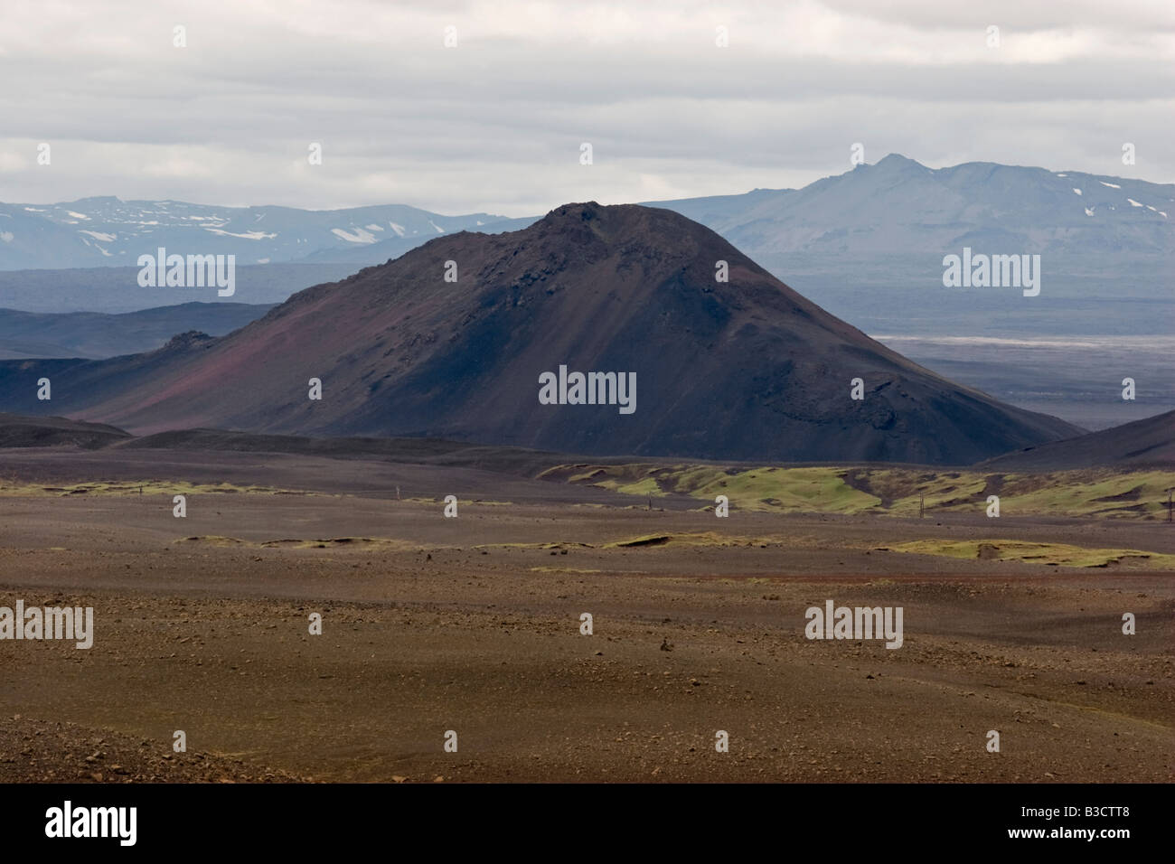 Icelandic interior landscape seen from the rout number 1 Stock Photo ...