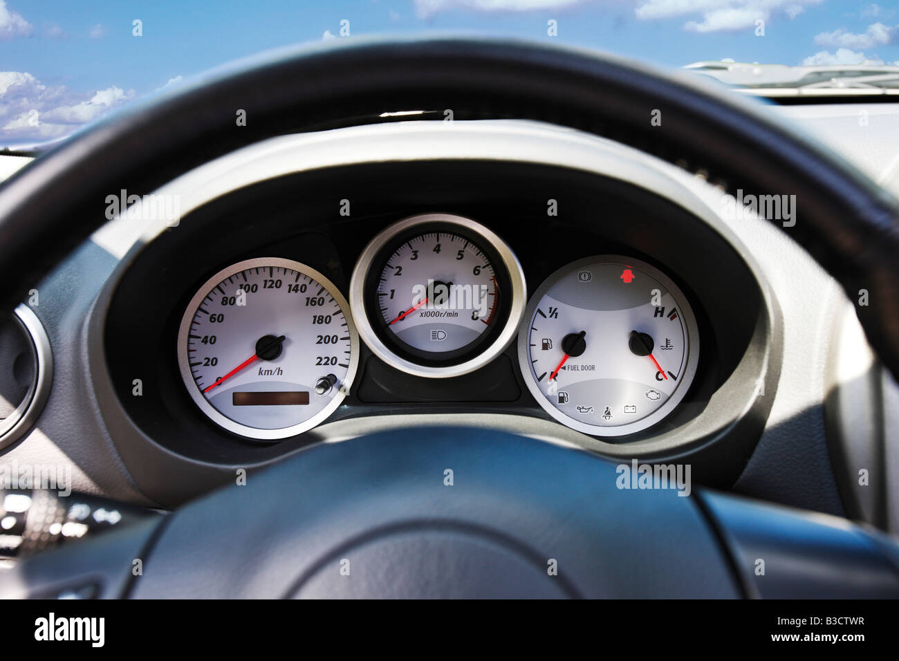 Futuristic electric vehicle dashboard interior hi-res stock photography ...