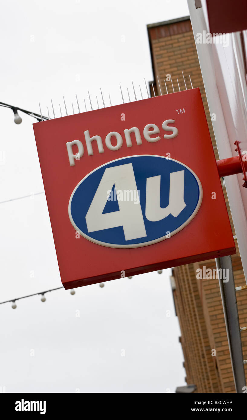 Phones 4 U sign outside a shop Stock Photo - Alamy