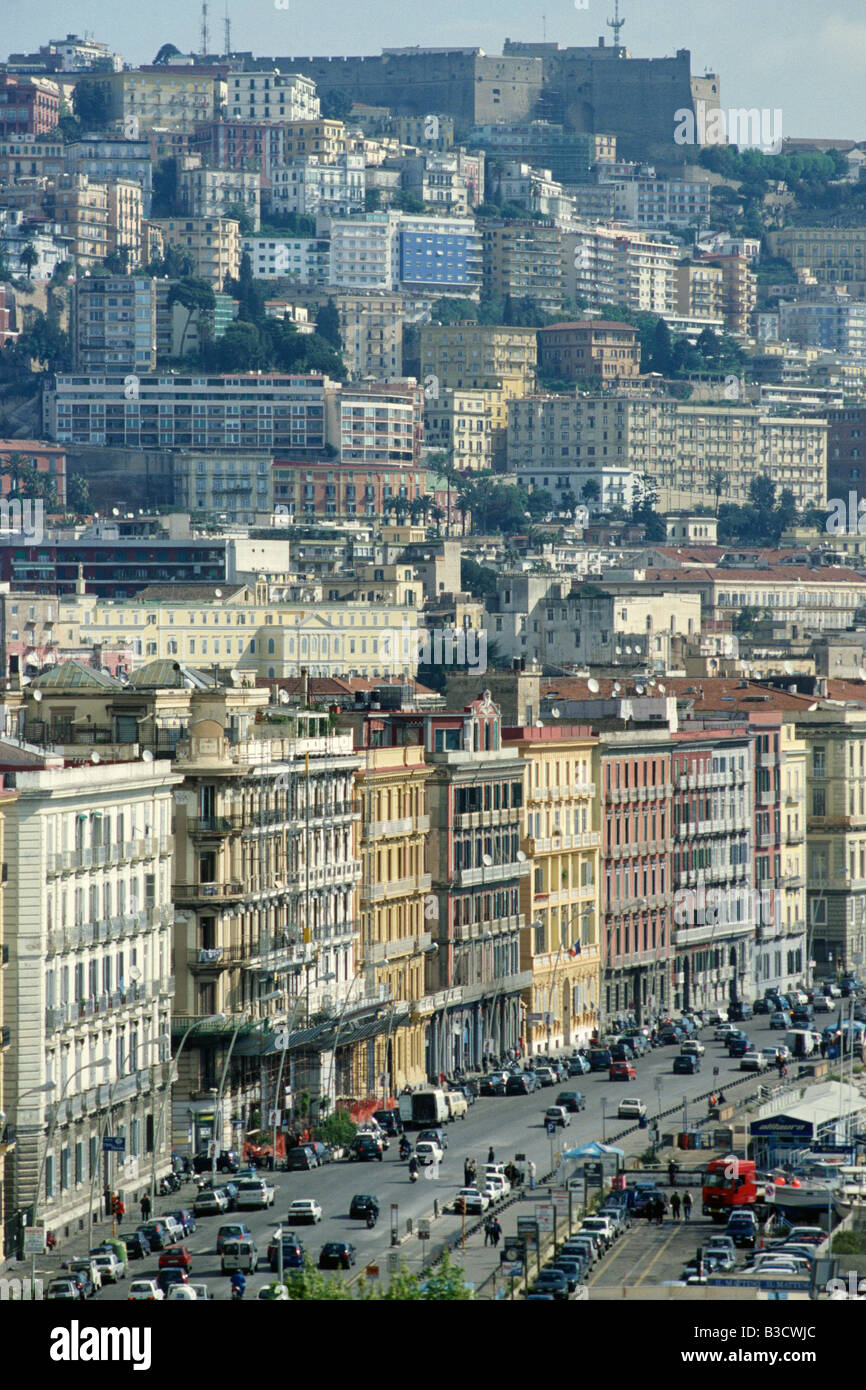 Naples Italy Castel Sant Elmo dominates the Vomero Hill and the Riviera ...