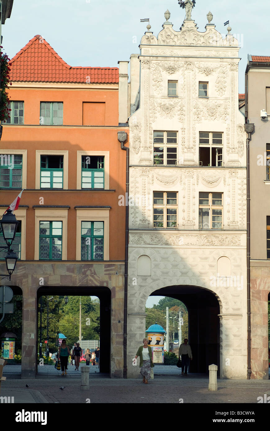 old town gate old burgher houses arch old city old town Piekary Street ...