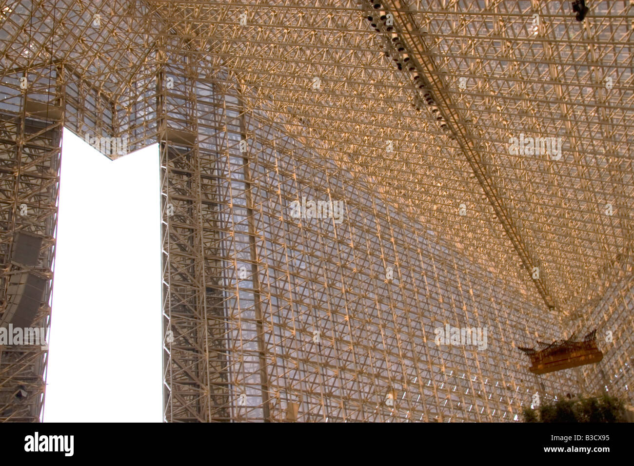 Internal scaffold structure Crystal Cathedral Stock Photo - Alamy