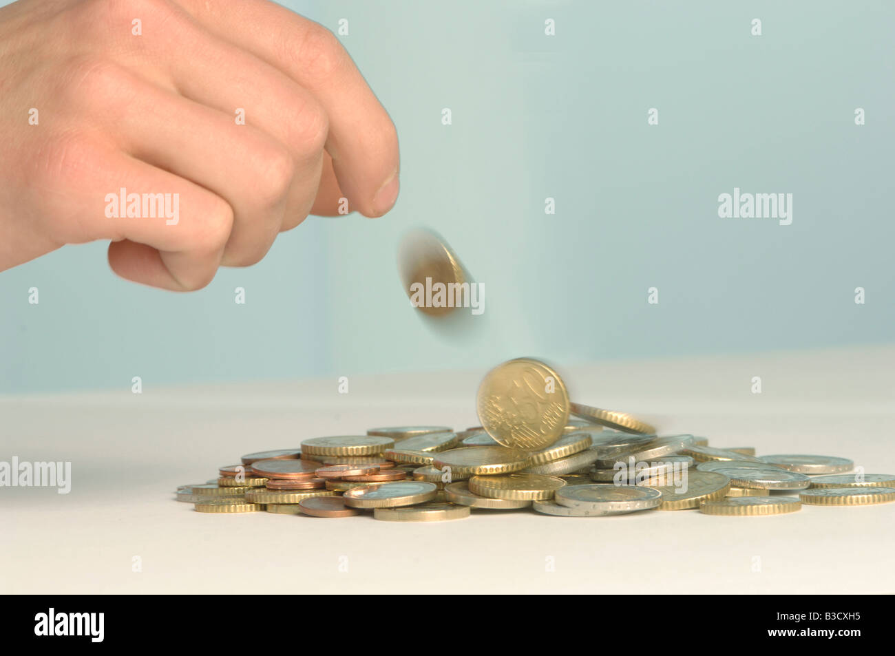 Pile of Euro coins Stock Photo - Alamy