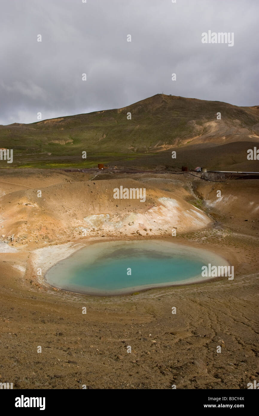 Krafla geothermal area near Myvatn lake, Northern Iceland Stock Photo ...