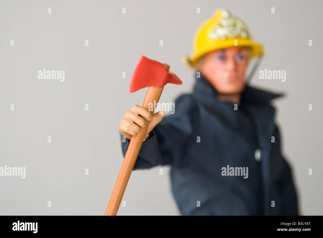 Fireman With Axe Model still life Stock Photo - Alamy