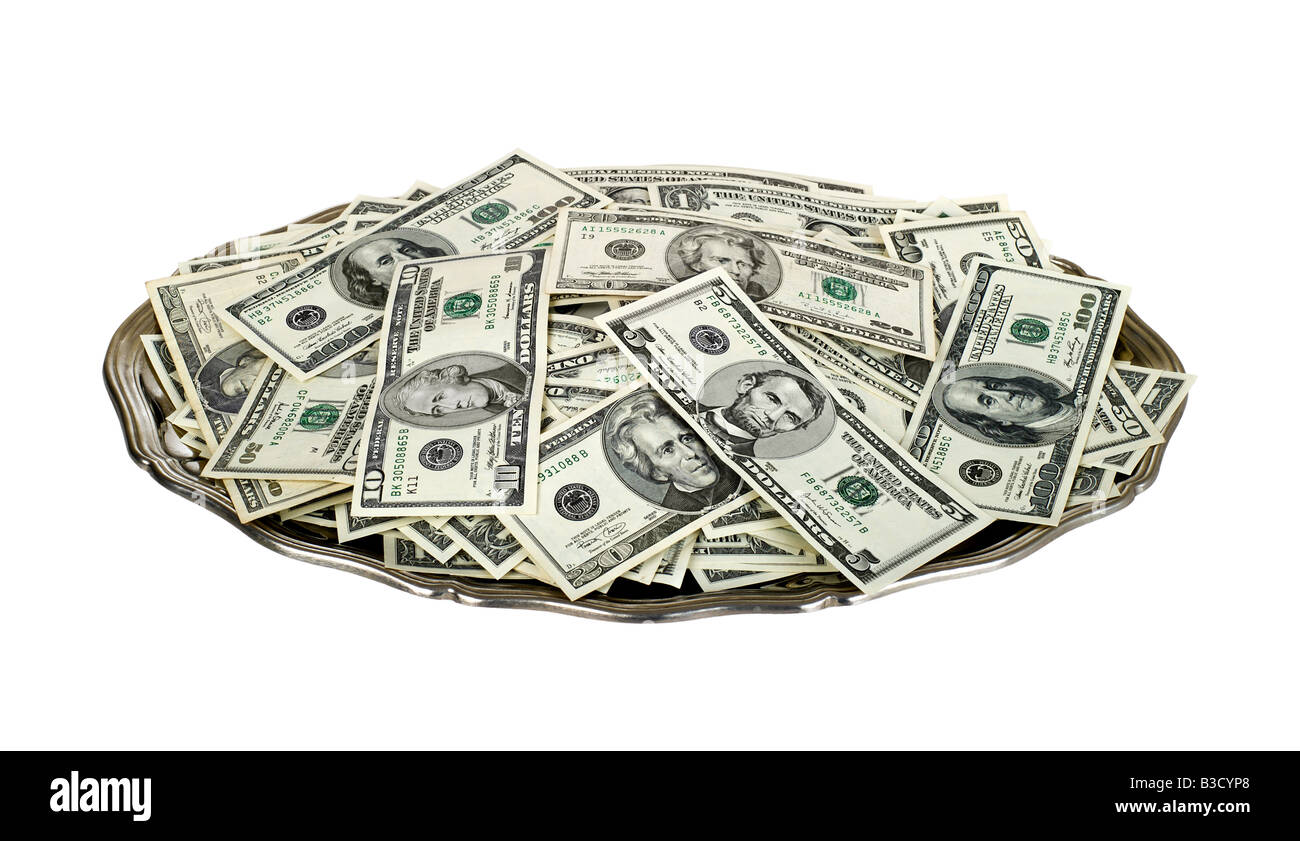 Silver platter cutout hi-res stock photography and images - Alamy