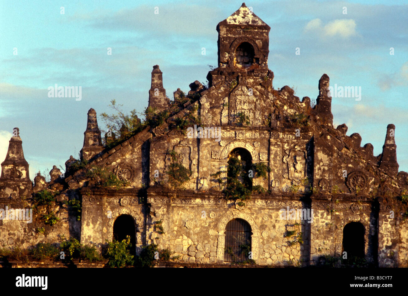 paoay church facade laoag luzon philippines Stock Photo - Alamy