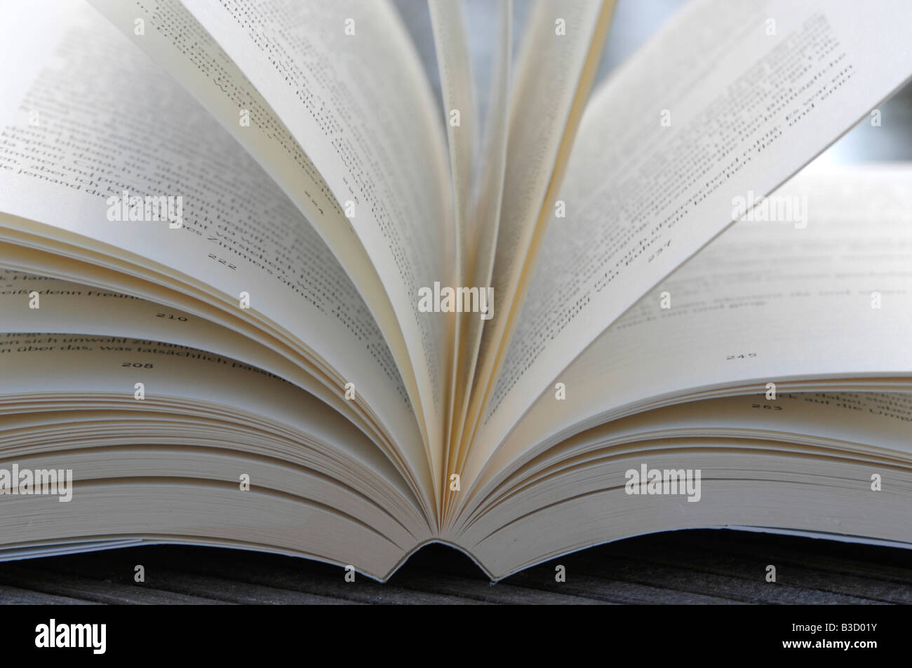 Open book, close up Stock Photo - Alamy