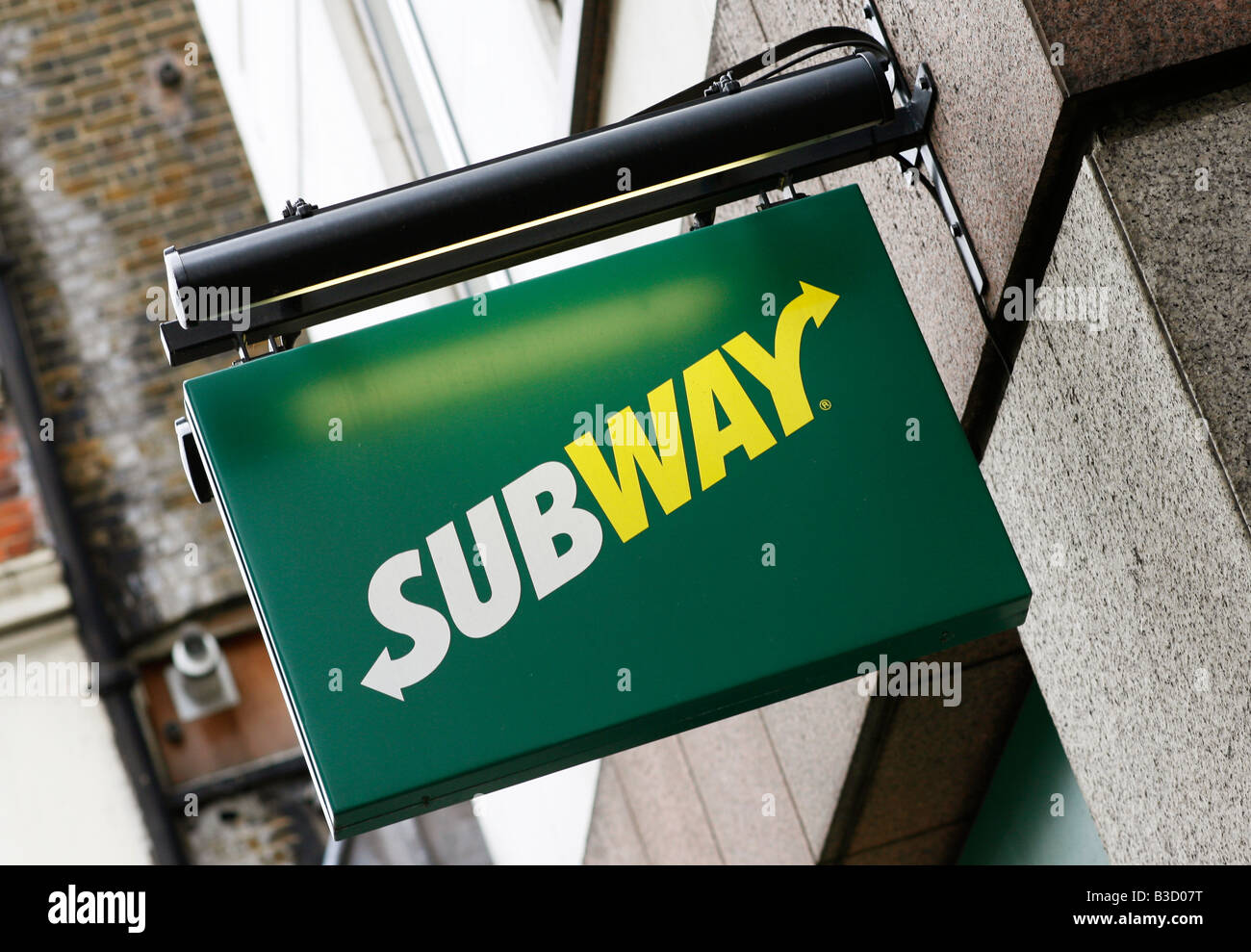 Subway sandwich shop sign Stock Photo - Alamy