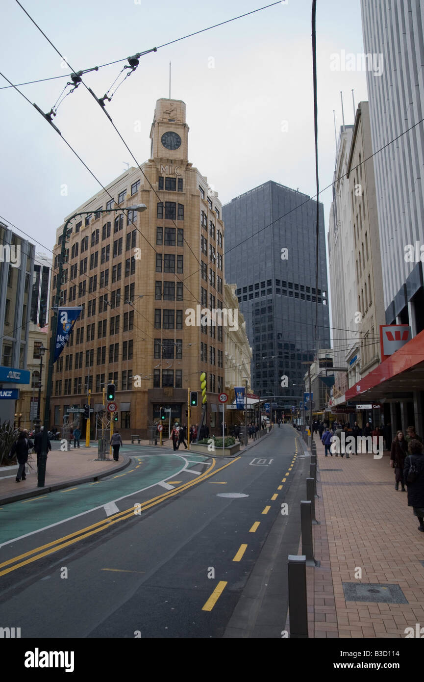 Wellington City New Zealand Lambton Quay Stock Photo - Alamy