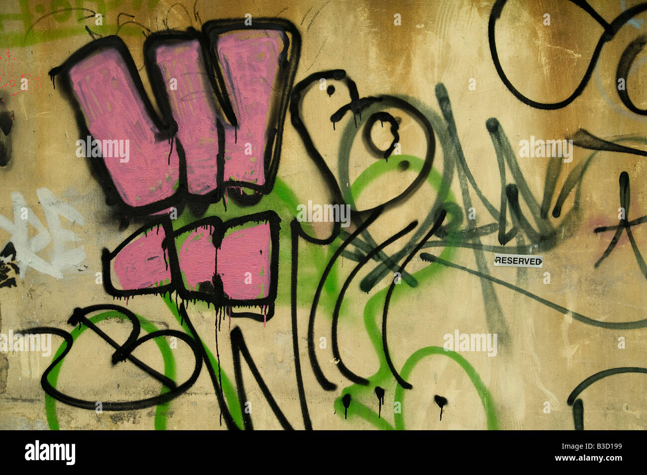 Tagged walls murals Stock Photo - Alamy