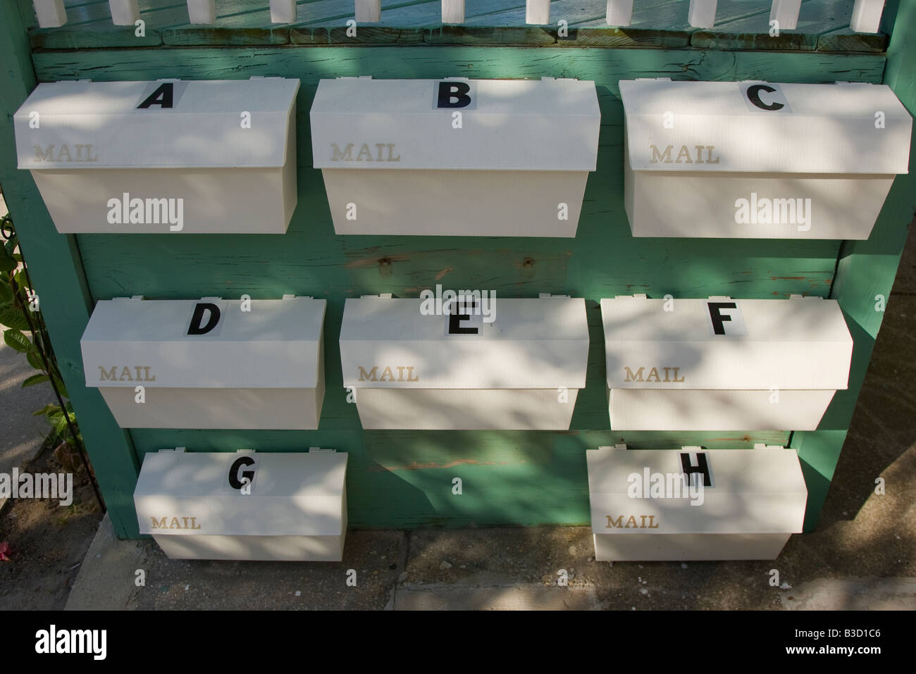 Mailboxes at an apartment complex Stock Photo - Alamy