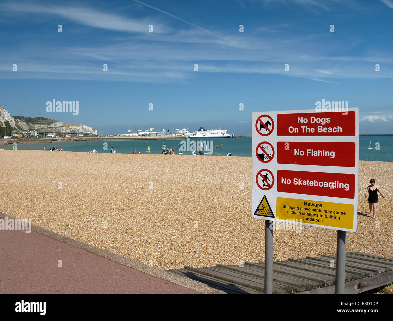 Prohibitions sign Dover Harbour Kent UK Stock Photo - Alamy