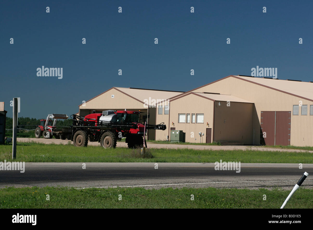 Potato farming equipment and sheds central Wisconsin Stock Photo - Alamy