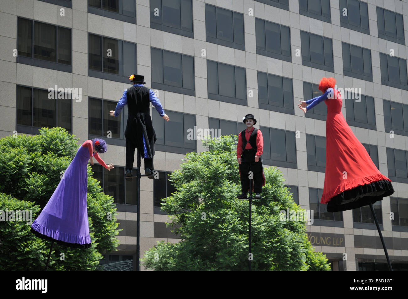 Australian performance group Strange Fruit entertaining in downtown Los ...