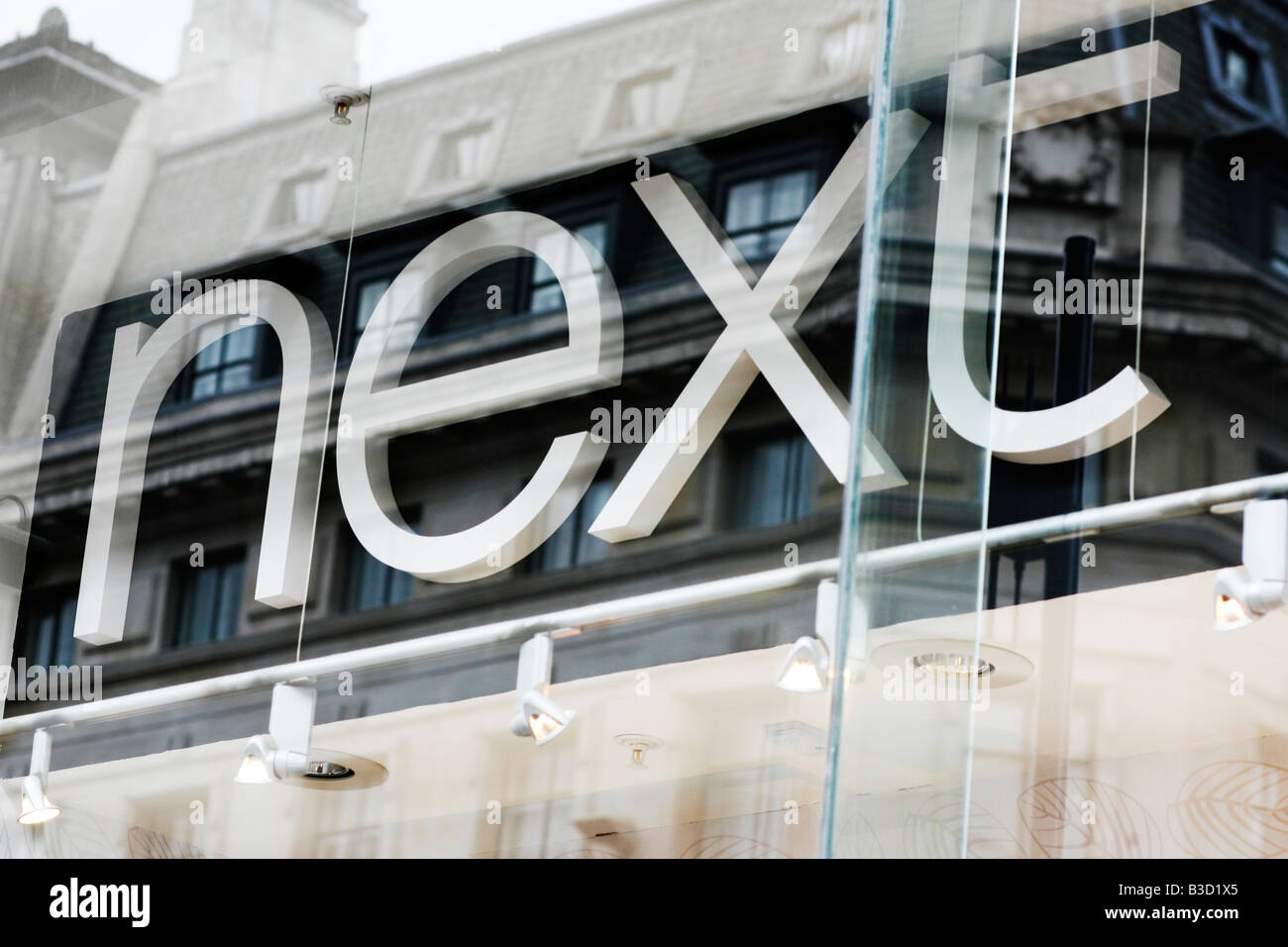 Next shop sign Stock Photo - Alamy