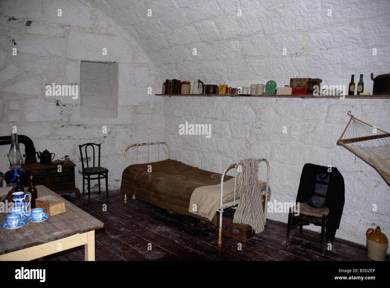 The James Joyce Museum, room in James Joyce tower at Sandycove point ...