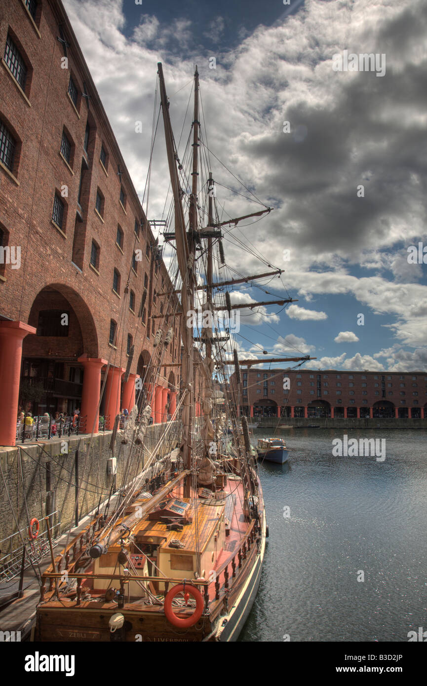 Tall Ship at Albert Dock,Liverpool Stock Photo - Alamy