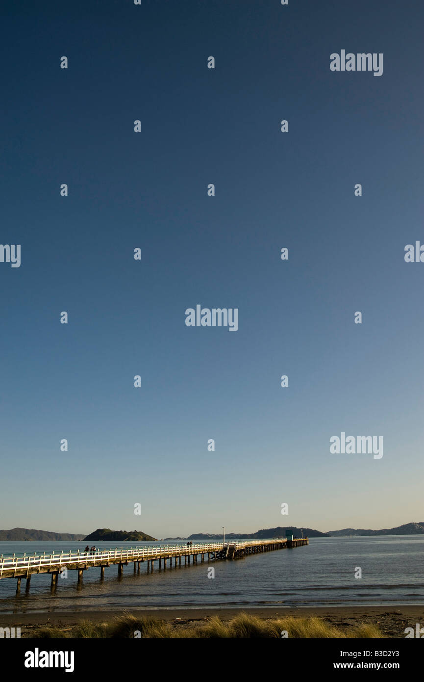 Petone Wharf Wellington New zealand looking across to Wellington City ...