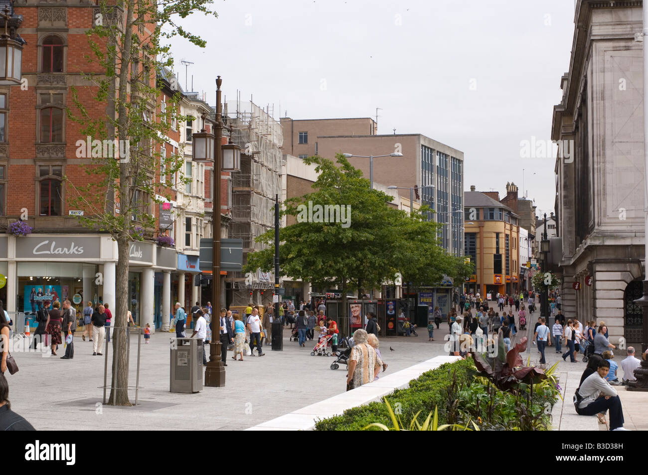Nottingham city centre; pedestrian area Stock Photo - Alamy