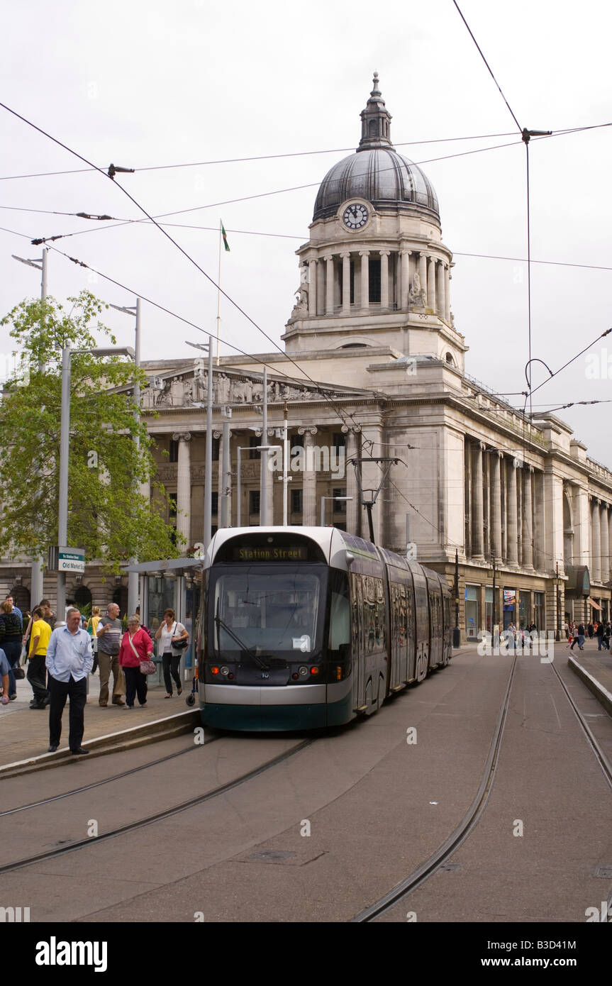 Nottingham city centre tram hi-res stock photography and images - Alamy