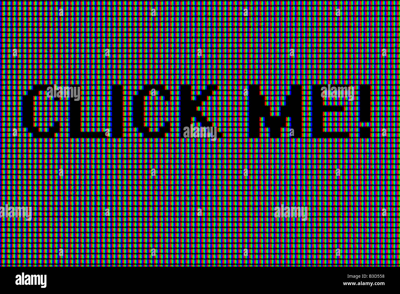CLICK ME extreme macro shot of a LCD computer monitor, RGB pixels ...