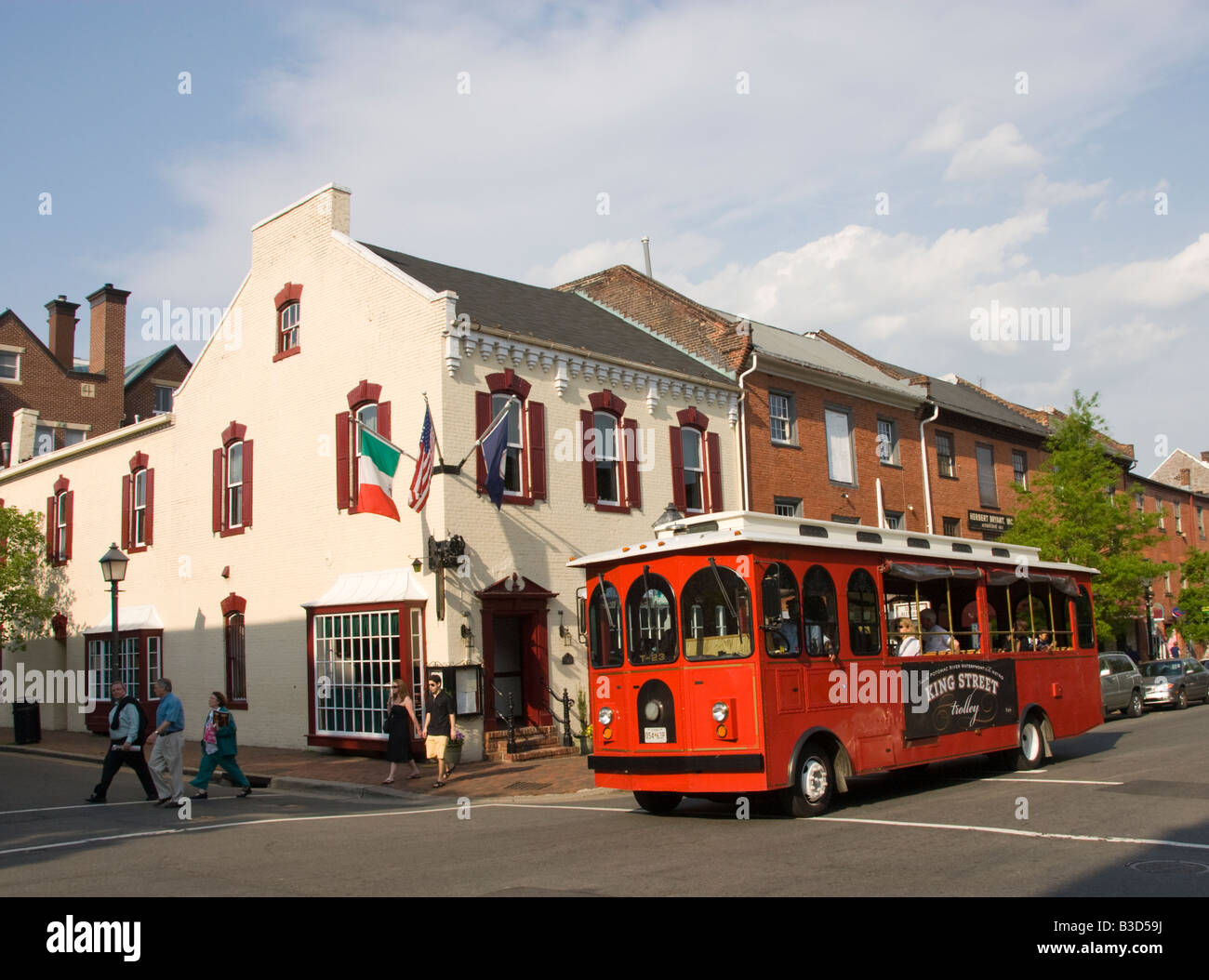 Washington DC USA Alexandria, VA's Old Town historic trolley car Photo ...